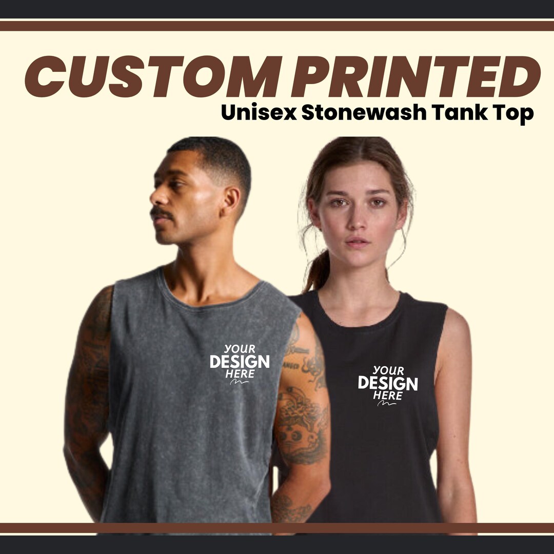 Custom Printed Text Tank Top for Men Women Personalized Tank Top Custom ...