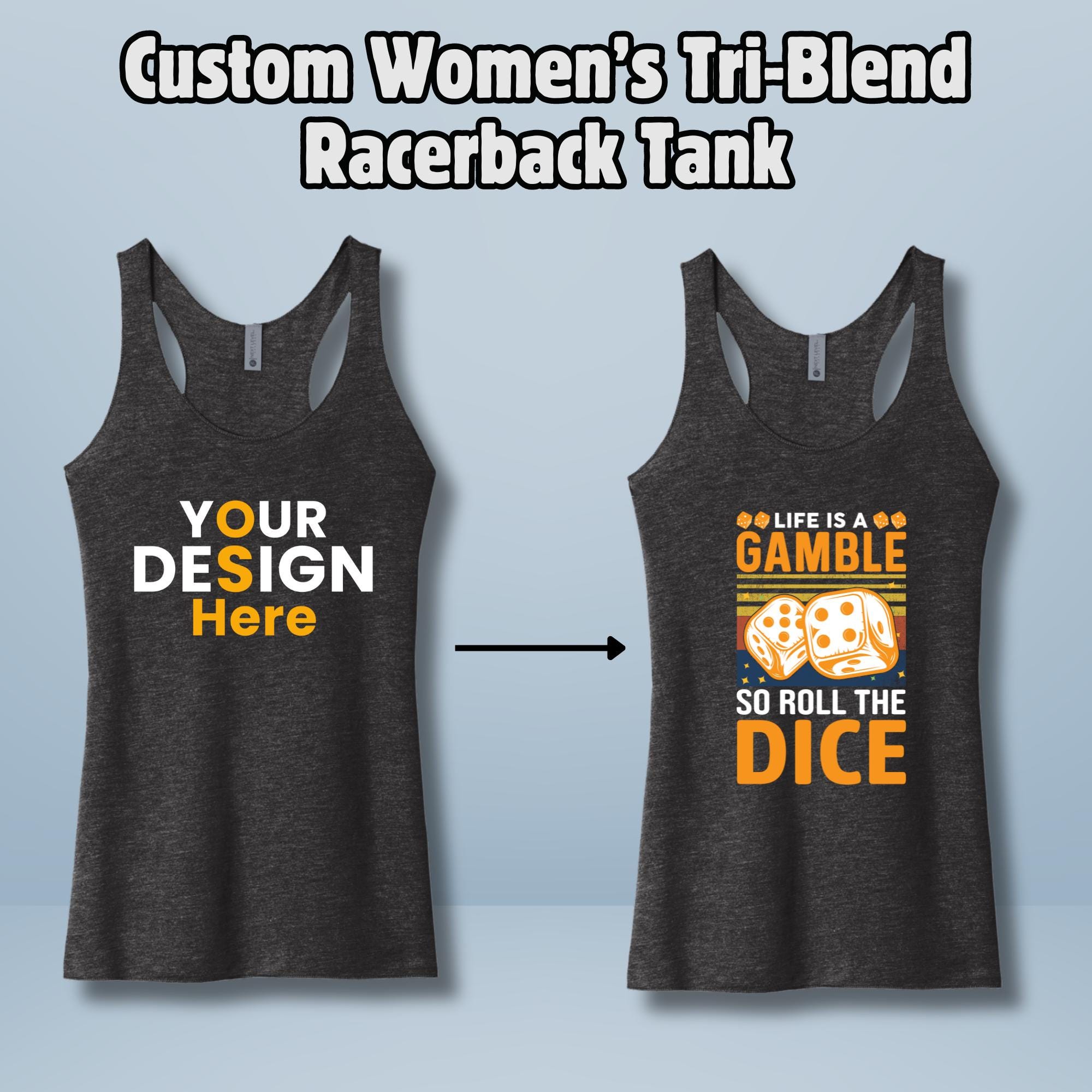 Custom Tank Top, Personalized Tank Top, Design Your Own, Custom ...