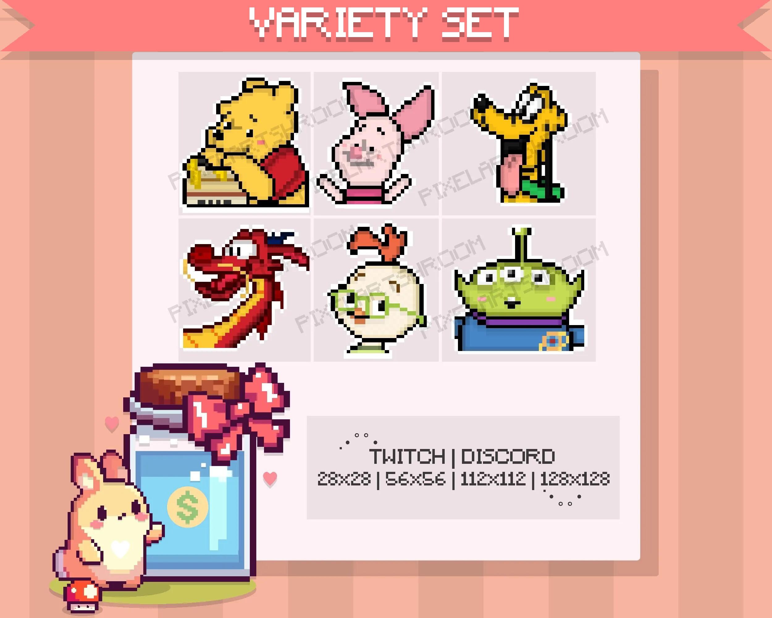 Variety Cute Set | Discord or Twitch Emotes (6) - Etsy