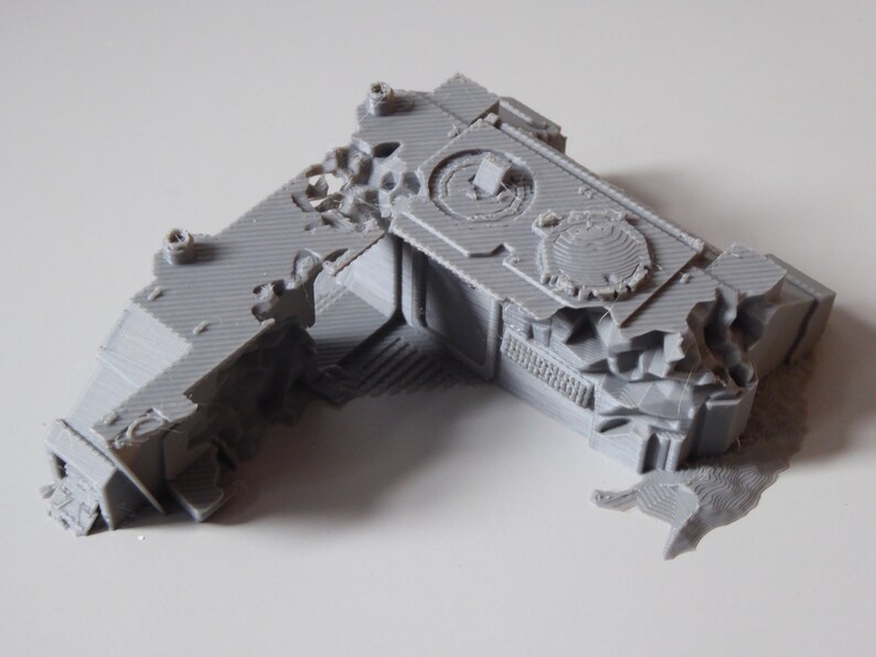 Rhino Wreck Terrain, Destroyed Small Tank Battlefield Scenery Scatter ...