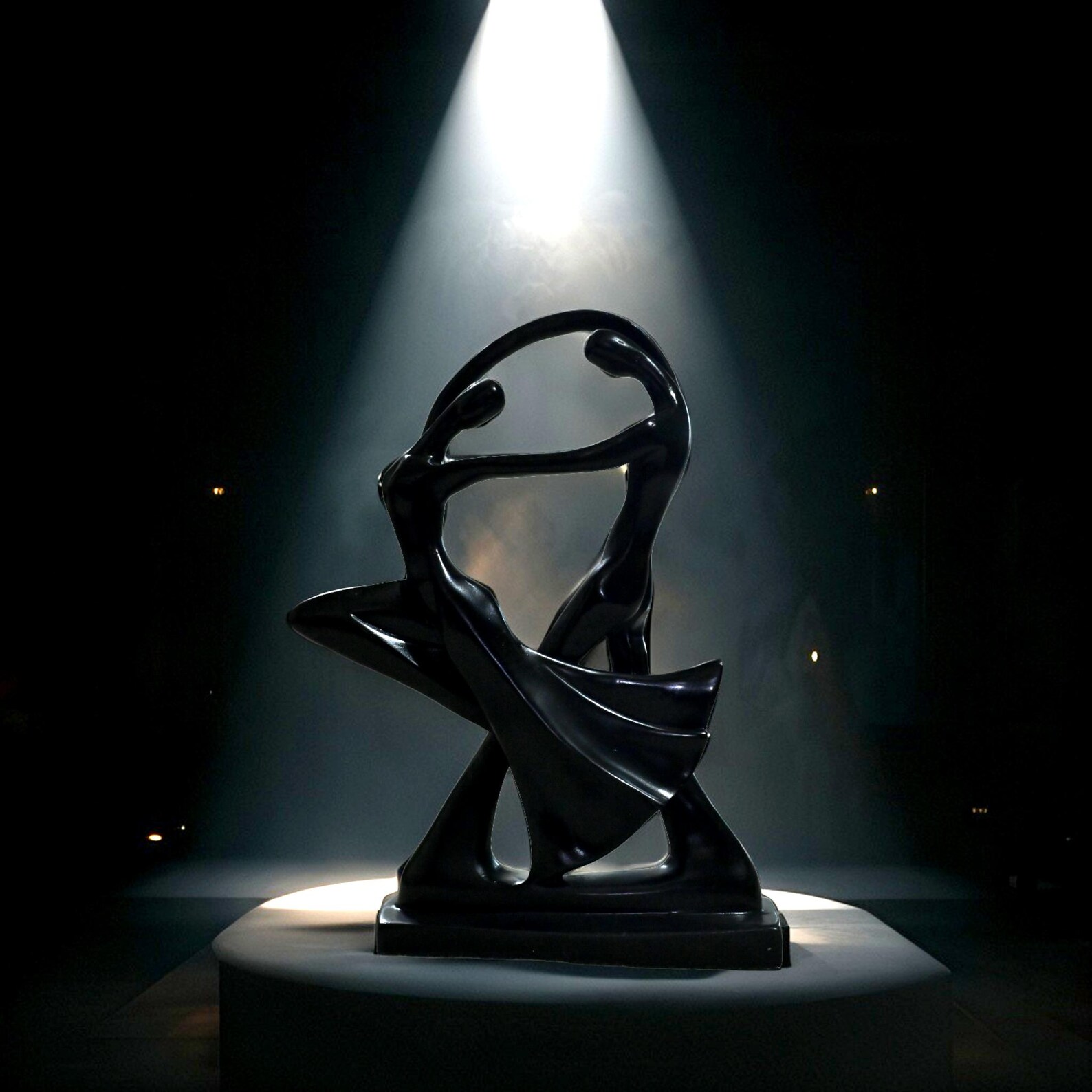 Modern Abstract Couple Sculpture | Romantic Dance Figurine ...