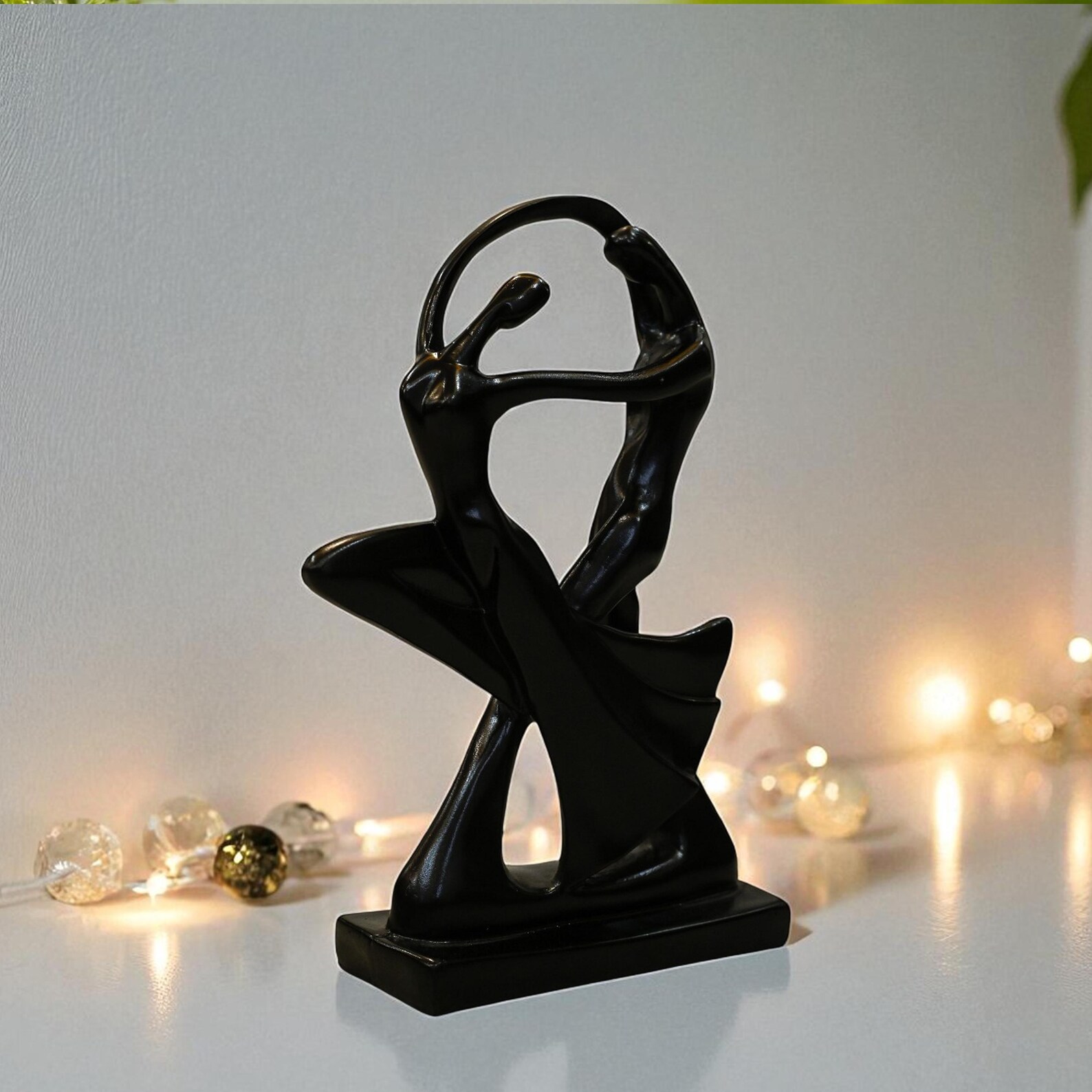 Modern Abstract Couple Sculpture | Romantic Dance Figurine ...