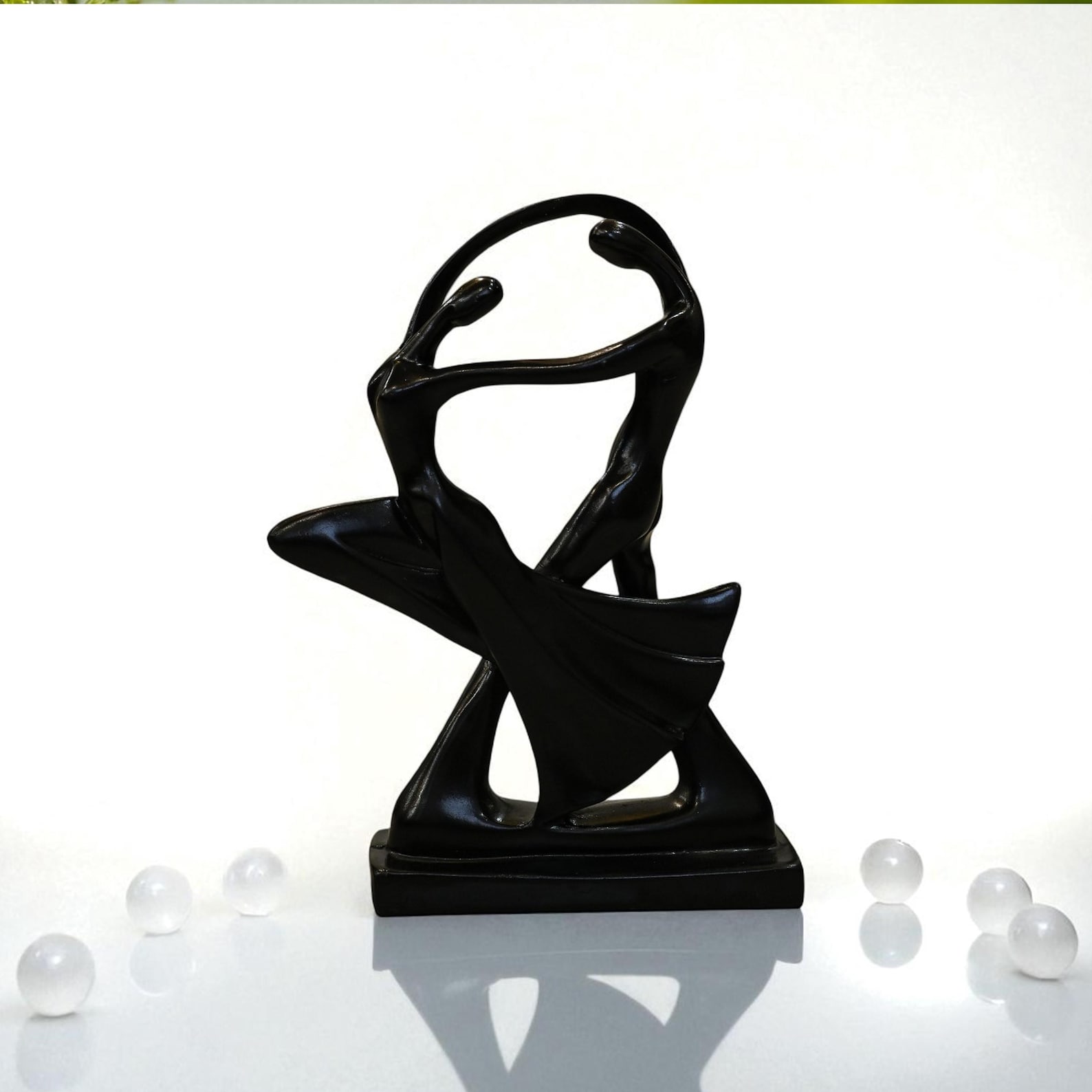 Modern Abstract Couple Sculpture | Romantic Dance Figurine ...