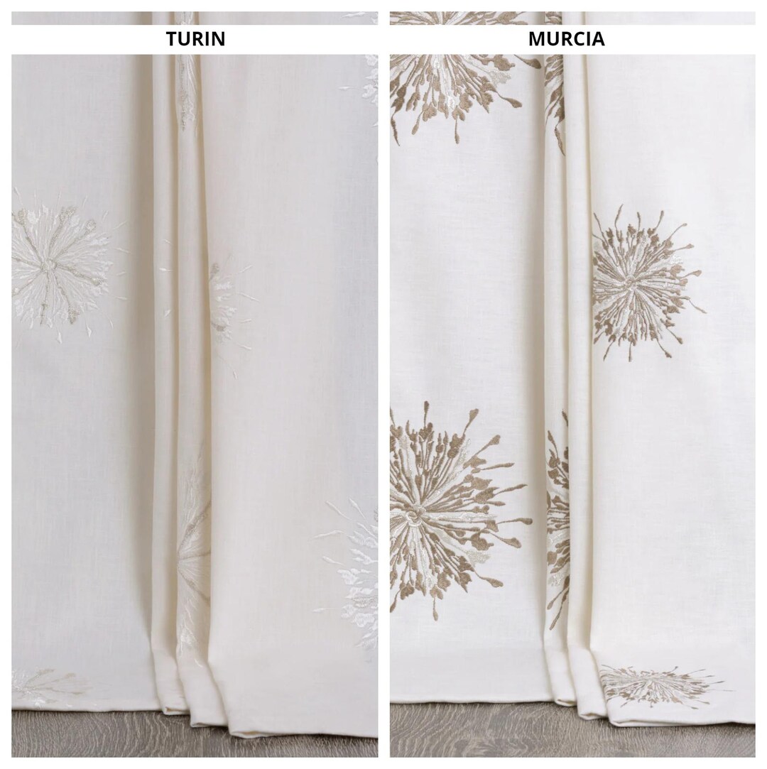 White Embroidered Fabric by the Yard. Multipurpose Usage for Decor ...