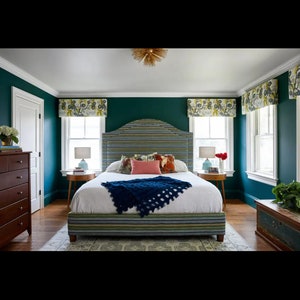 Custom Size Board Mounted Modern Flat Panel Valance I 3000 Fabrics I ...