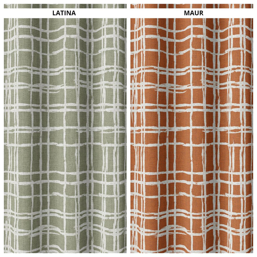 Checkered Fabric by the Yard. Multipurpose Usage for Home Decor, Window ...