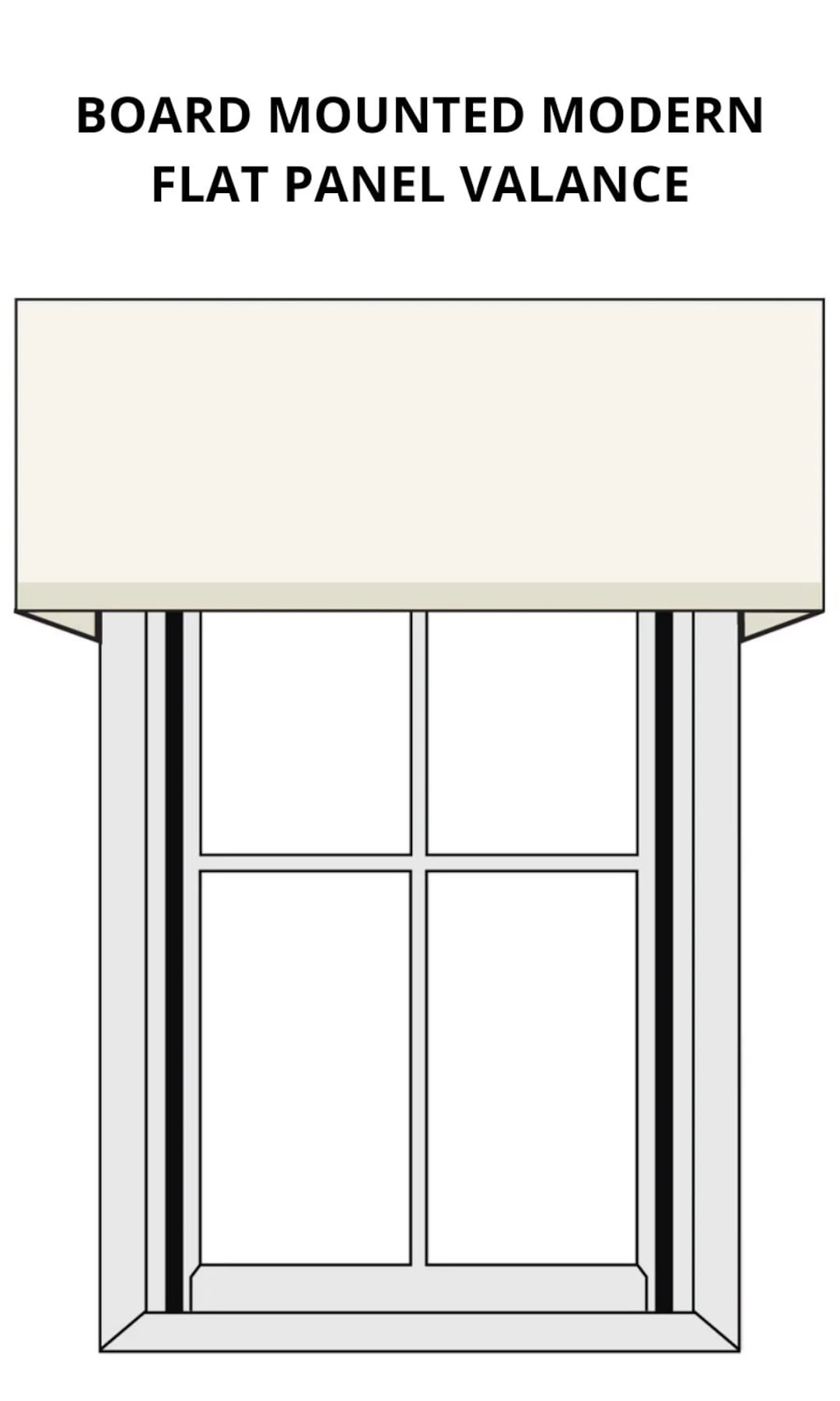 Custom Size Board Mounted Modern Flat Panel Valance I 3000 Fabrics I ...