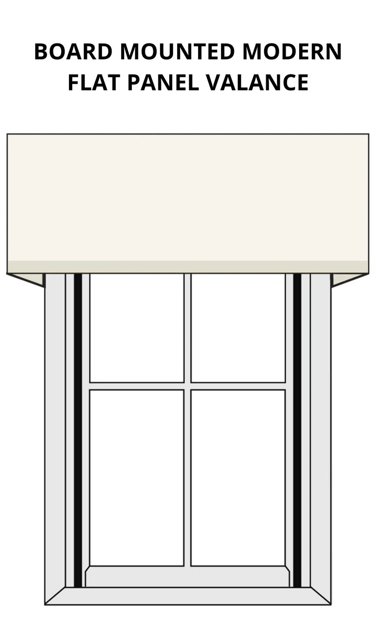 Custom Size Board Mounted Modern Flat Panel Valance I 3000 Fabrics I ...
