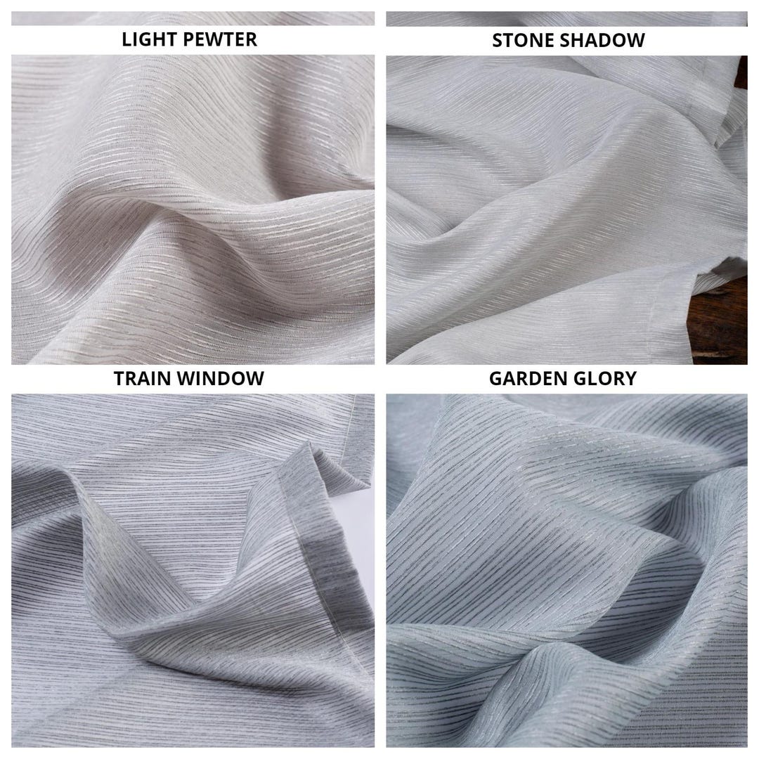 Sheer Curtains. Custom Window Drapes for Living Room, Bedroom, Dining ...