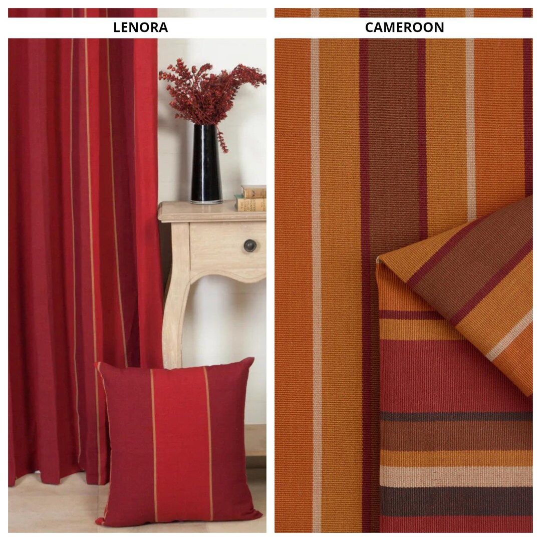 Cotton Striped Roman Shades. Custom Size Window Blinds for Coastal ...