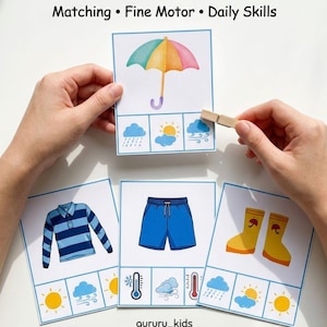 What to Wear Weather Chart for Kids - Etsy