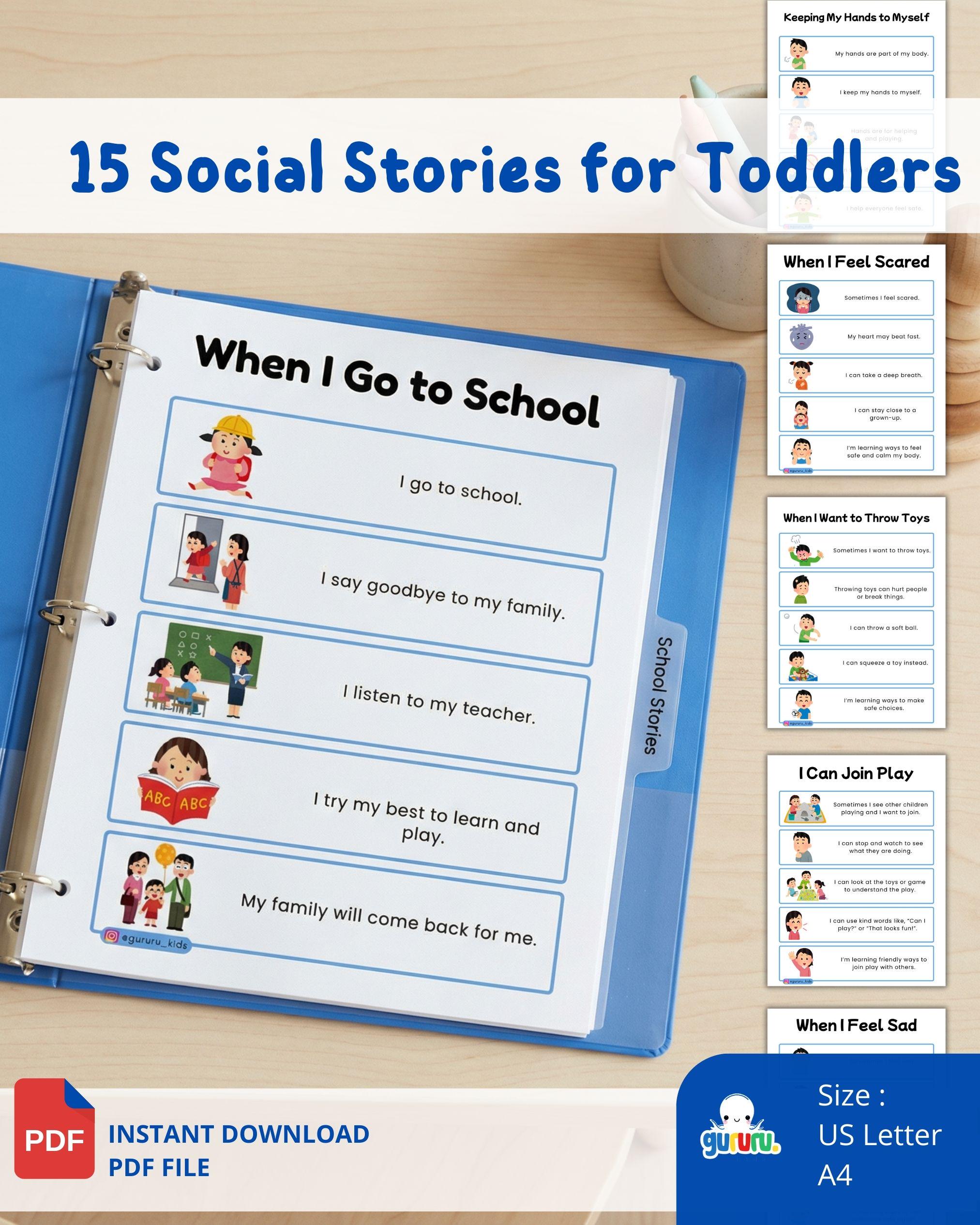 Autism Social Stories Visual Supports for Toddlers | Calm Down Behavior ...
