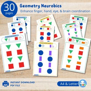 Brain Gym Geometry Neurobics Activity for Kids, Cognitive Fitness ...