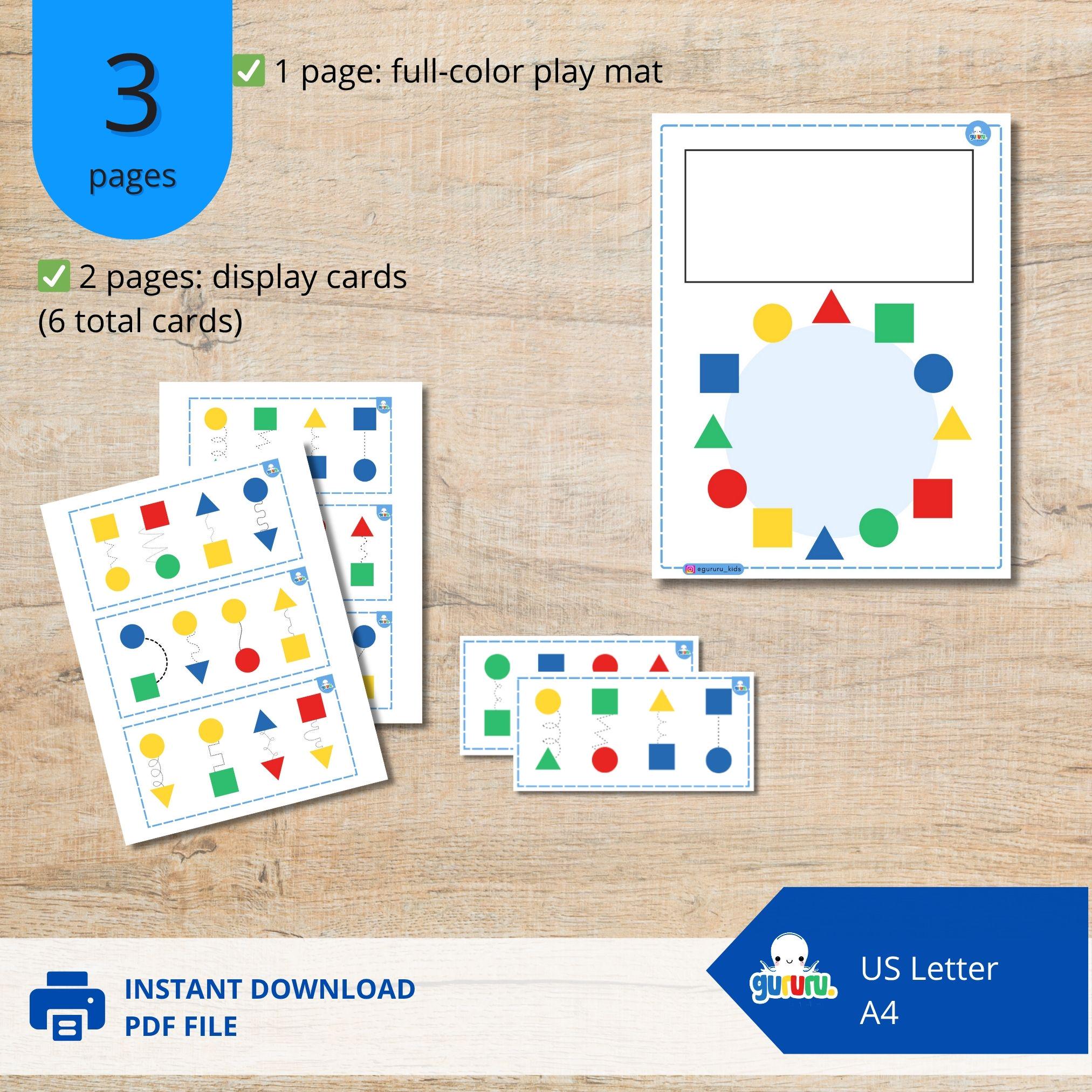 Brain Gym Matching Game: Fine Motor Skills Activity (PDF Download A4/US ...