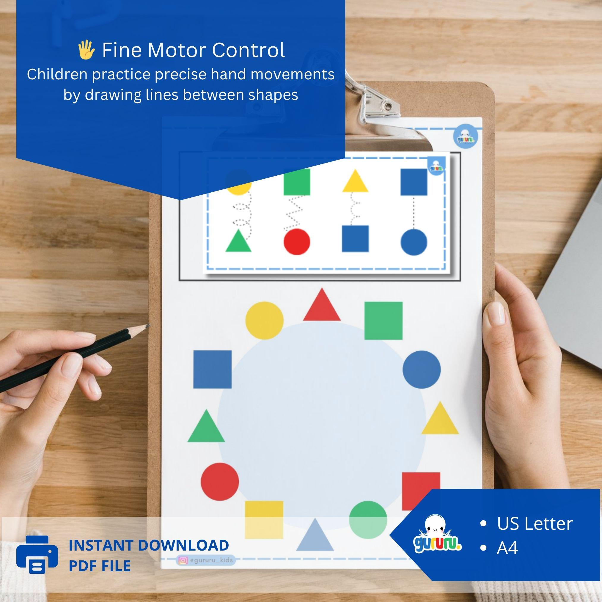 Brain Gym Matching Game: Fine Motor Skills Activity (PDF Download A4/US ...