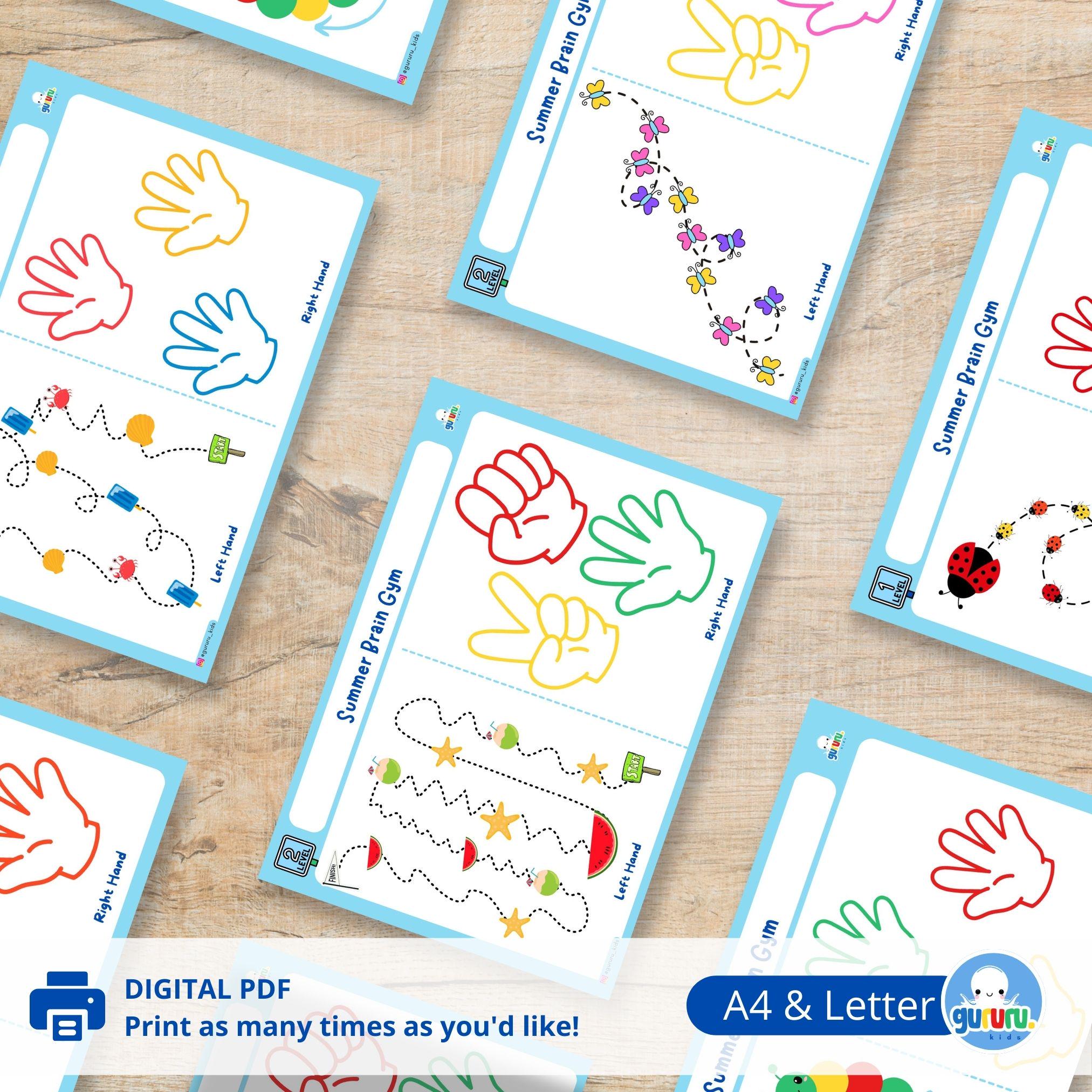 Summer Brain Gym: Fine Motor Skills Activities - Preschool Printable ...
