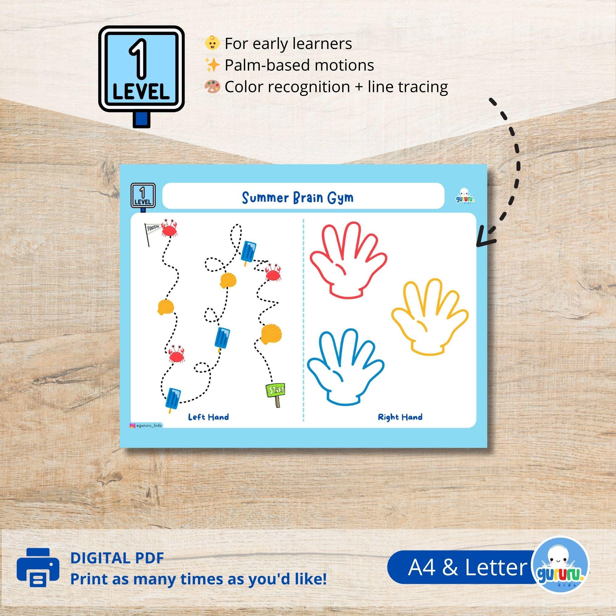 Summer Brain Gym: Fine Motor Skills Activities - Preschool Printable ...