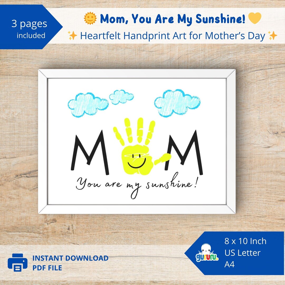 Mothers Day Activity - Sunshine Handprint Art With Message & Poem | Mom ...