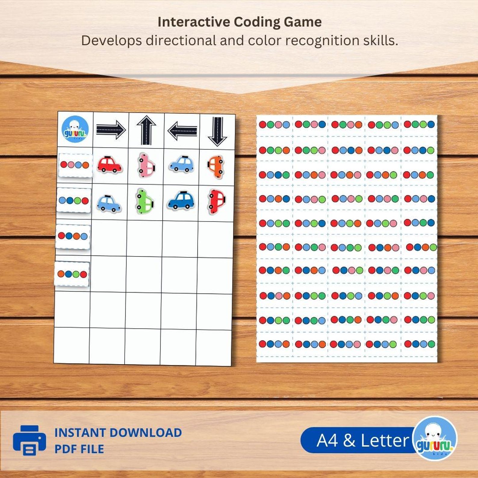 Cars Arrow Coding Activity Printable – Fine Motor Skills Game ...