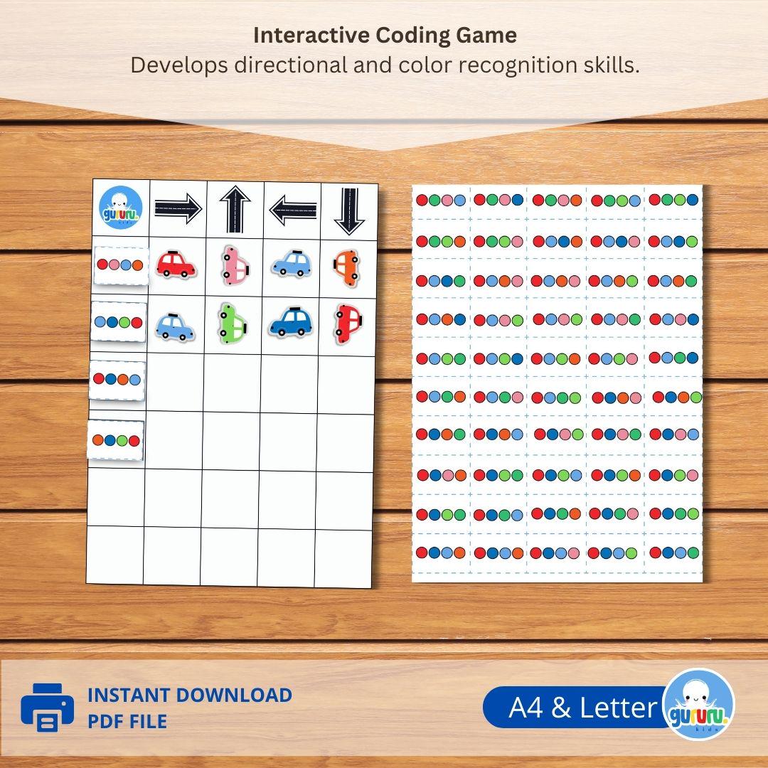 Cars Arrow Coding Activity Printable – Fine Motor Skills Game ...