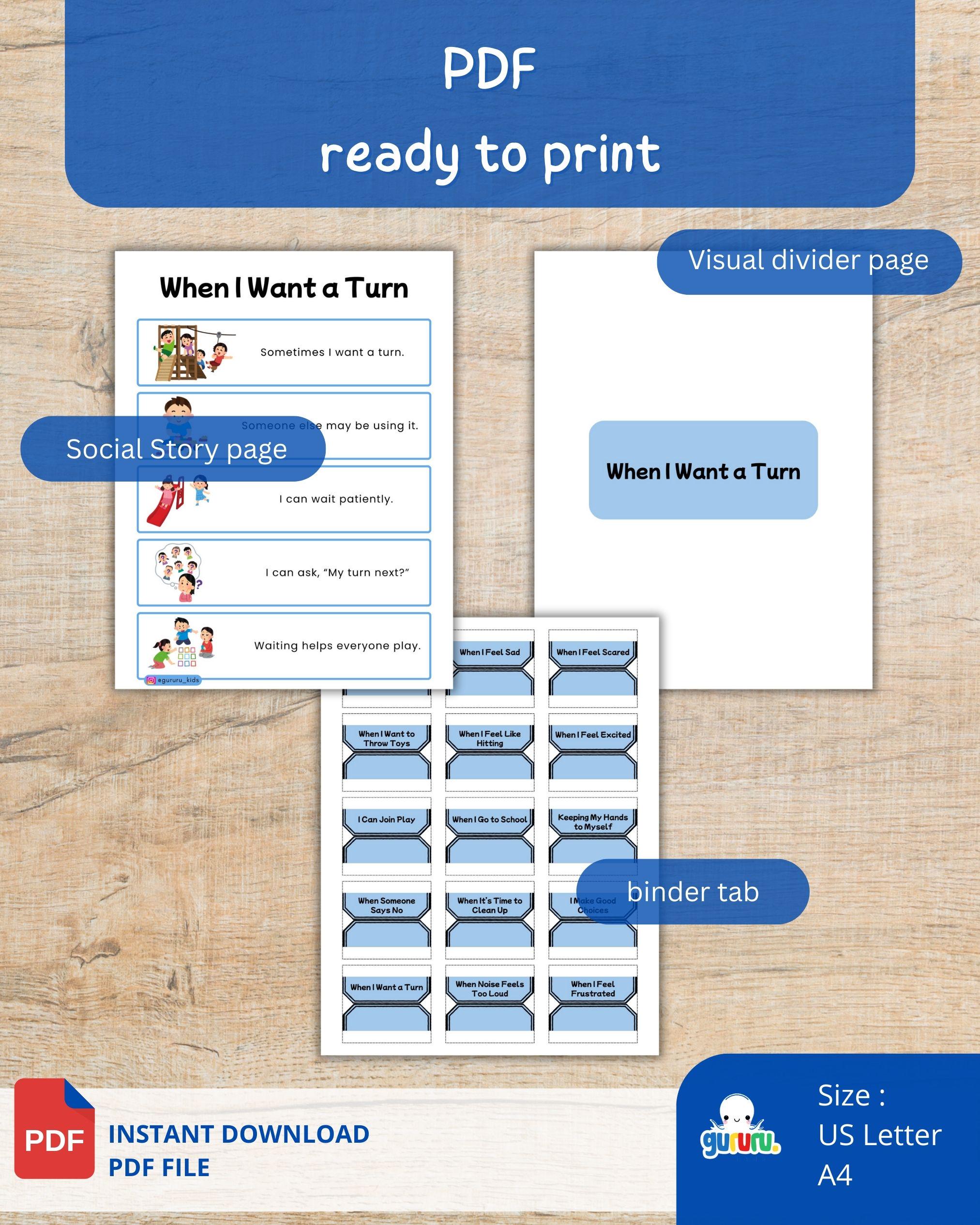 Autism Social Stories Visual Supports for Toddlers | Calm Down Behavior ...