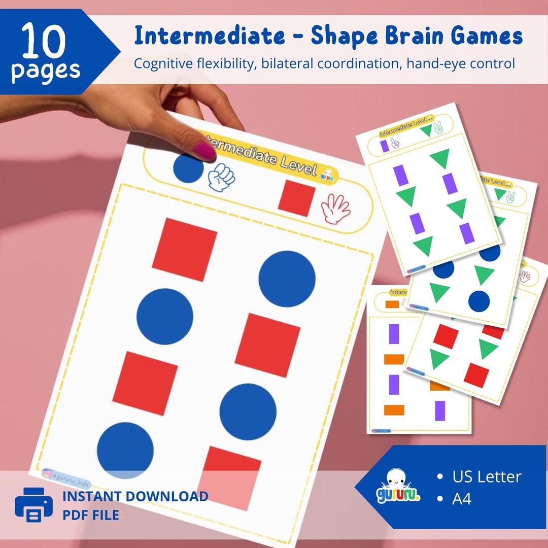 10 Intermediate Brain Gym Booster Kids | Dual-hand Finger Exercise ...
