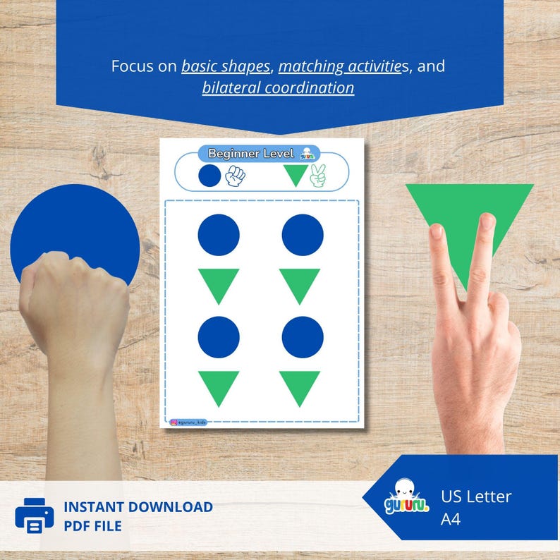 Brain Gym Worksheet | Beginner Fine Motor Skills Activity (PDF) - Etsy