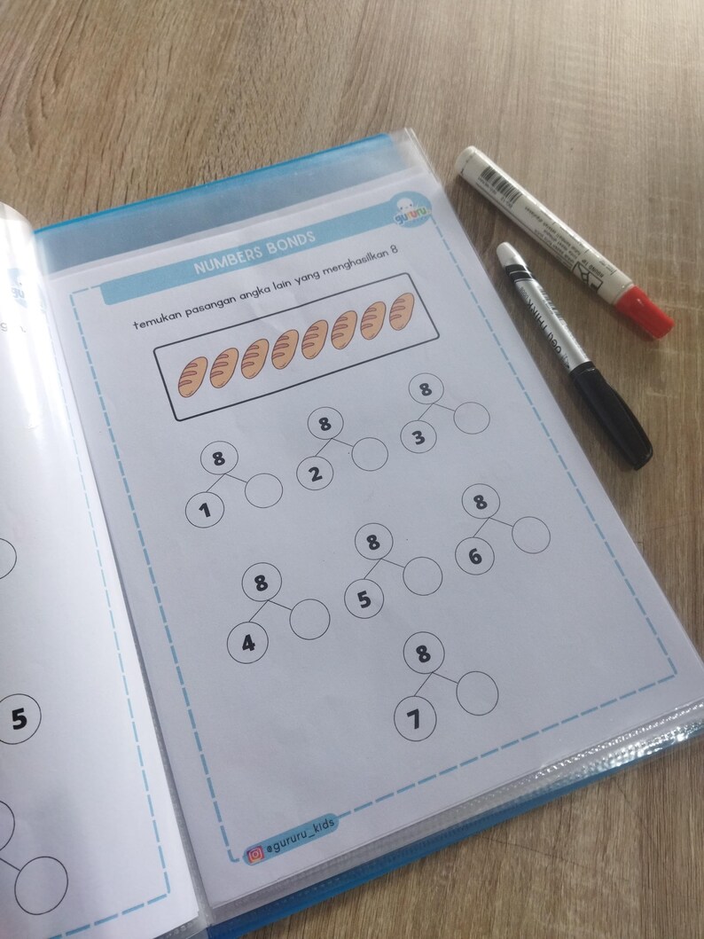 Number Bond Worksheet | Colorful Part Part Whole | Singapore Math for ...