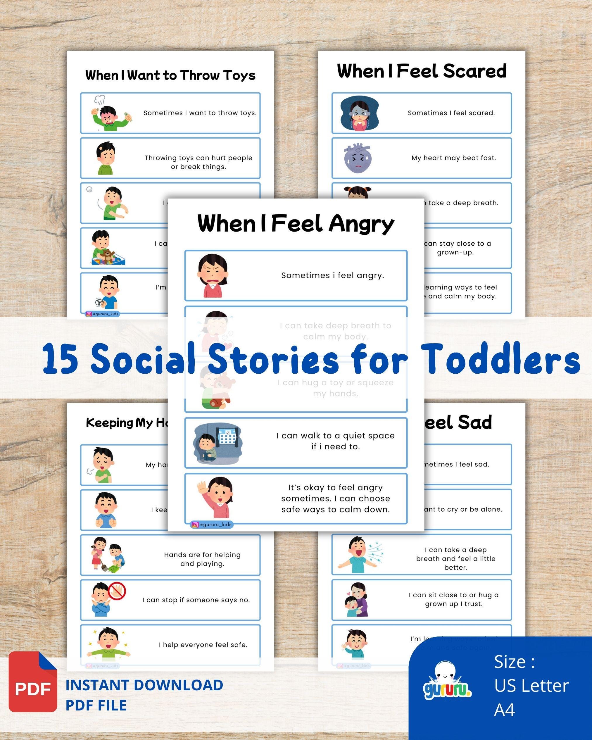 Autism Social Stories Visual Supports for Toddlers | Calm Down Behavior ...