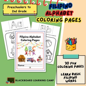 Filipino Alphabet Coloring Worksheets Learn Filipino Words, Coloring ...