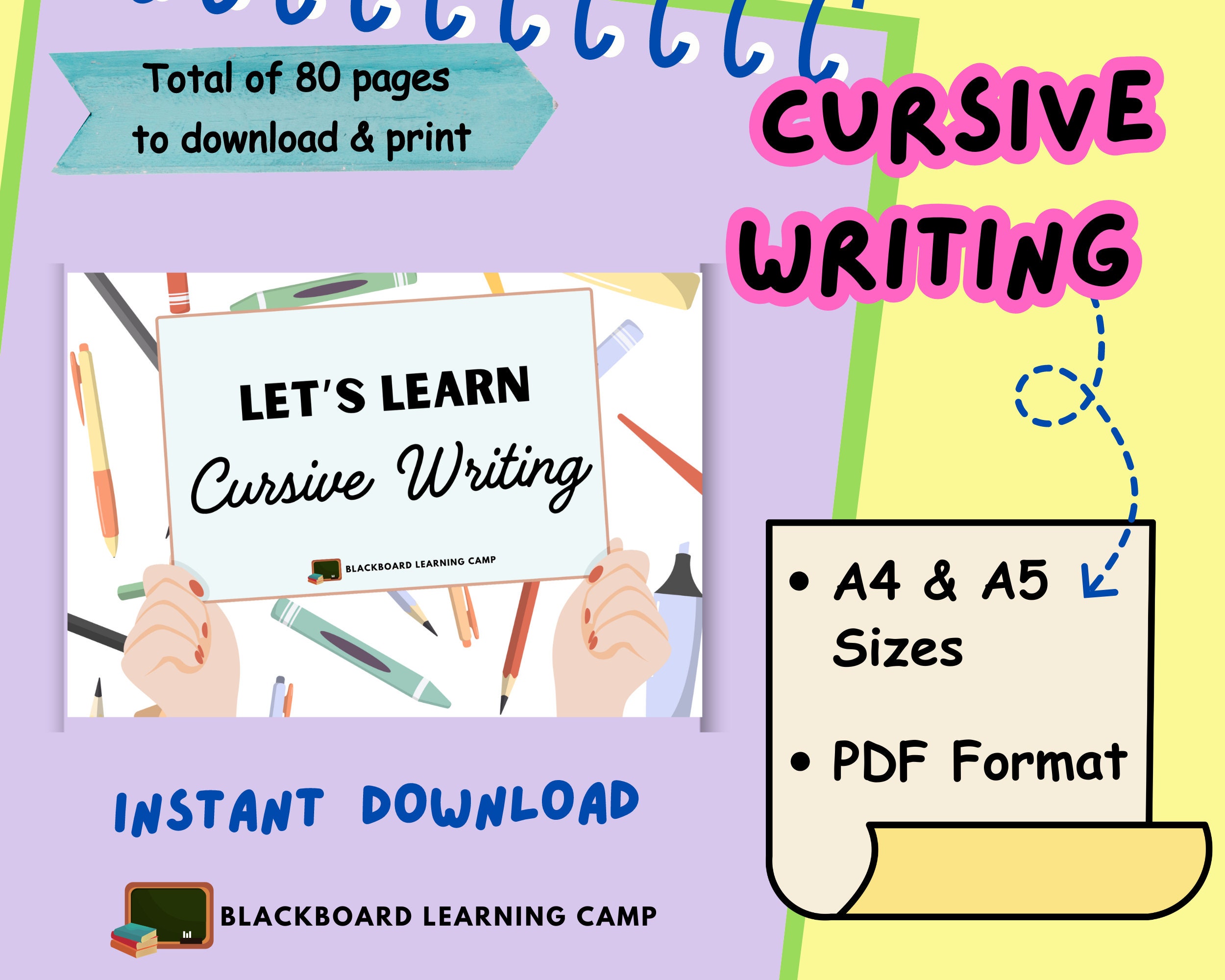 Cursive Writing Penmanship Practice Worksheets - Learn Cursive Writing ...