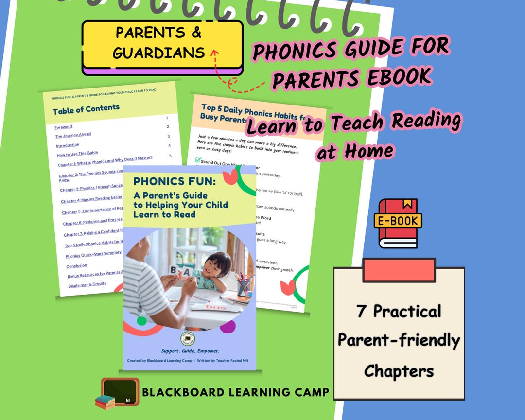 Phonics Guide for Parents | Teach Reading at Home (digital Download) - Etsy