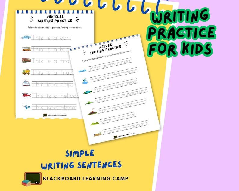 Sentence Writing and Tracing Worksheet - Perfect for Beginners, Tracing ...