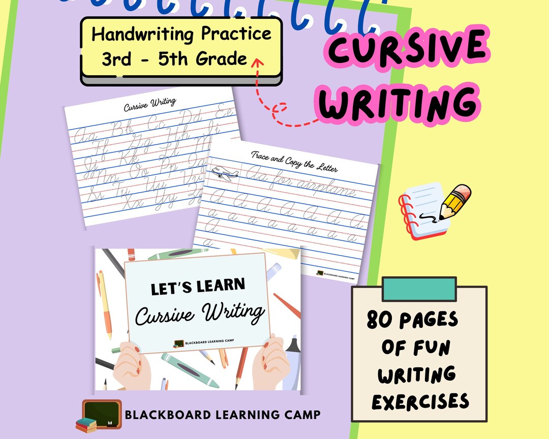 Cursive Writing Penmanship Practice Worksheets Learn Cursive Writing ...
