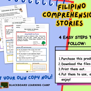 Filipino Reading Comprehension Worksheets - Learn Filipino Stories for ...
