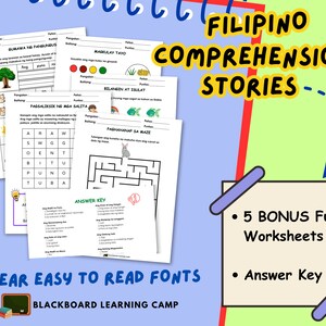 Filipino Reading Comprehension Worksheets - Learn Filipino Stories for ...