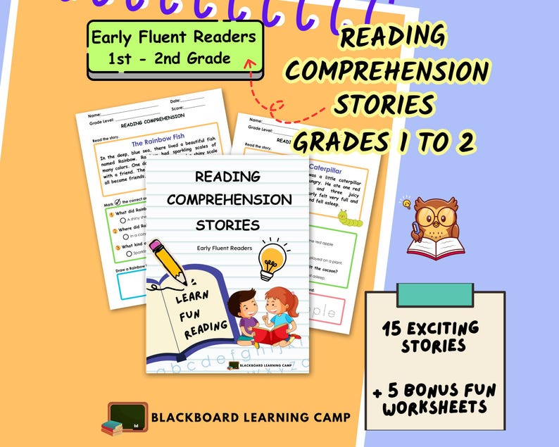 1st Grade and 2nd Grade Reading Worksheets Short Stories ...