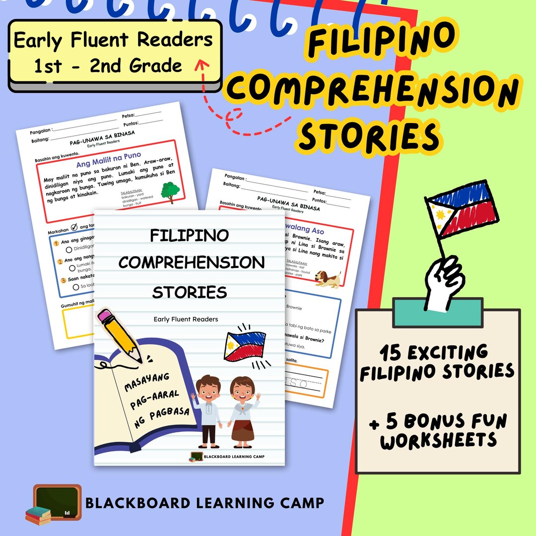 Filipino Reading Comprehension Worksheets - Learn Filipino Stories for ...