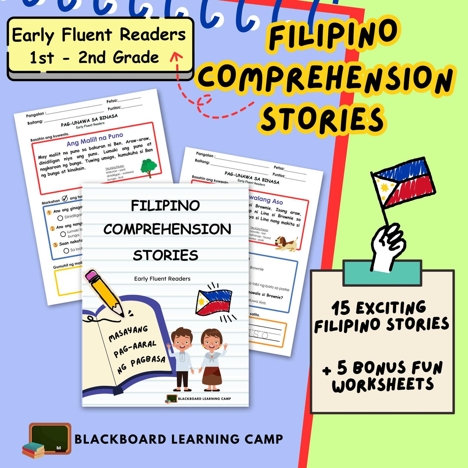 Filipino Reading Comprehension Worksheets - Learn Filipino Stories for ...