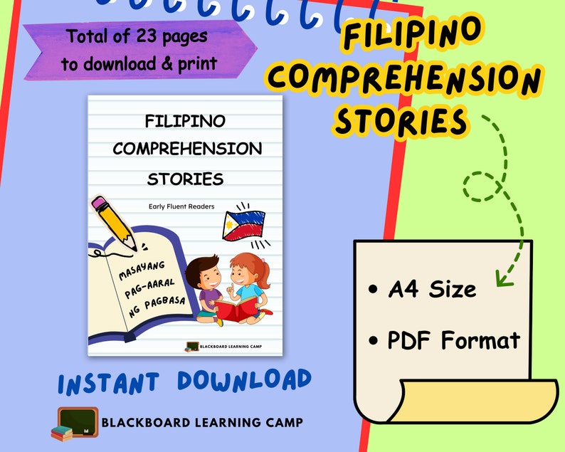 Filipino Reading Comprehension Worksheets - Learn Filipino Stories for ...