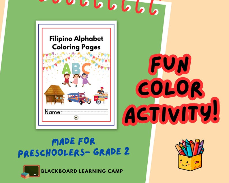 Filipino Alphabet Coloring Pages – Tagalog Learning (PDF Pattern) - Etsy