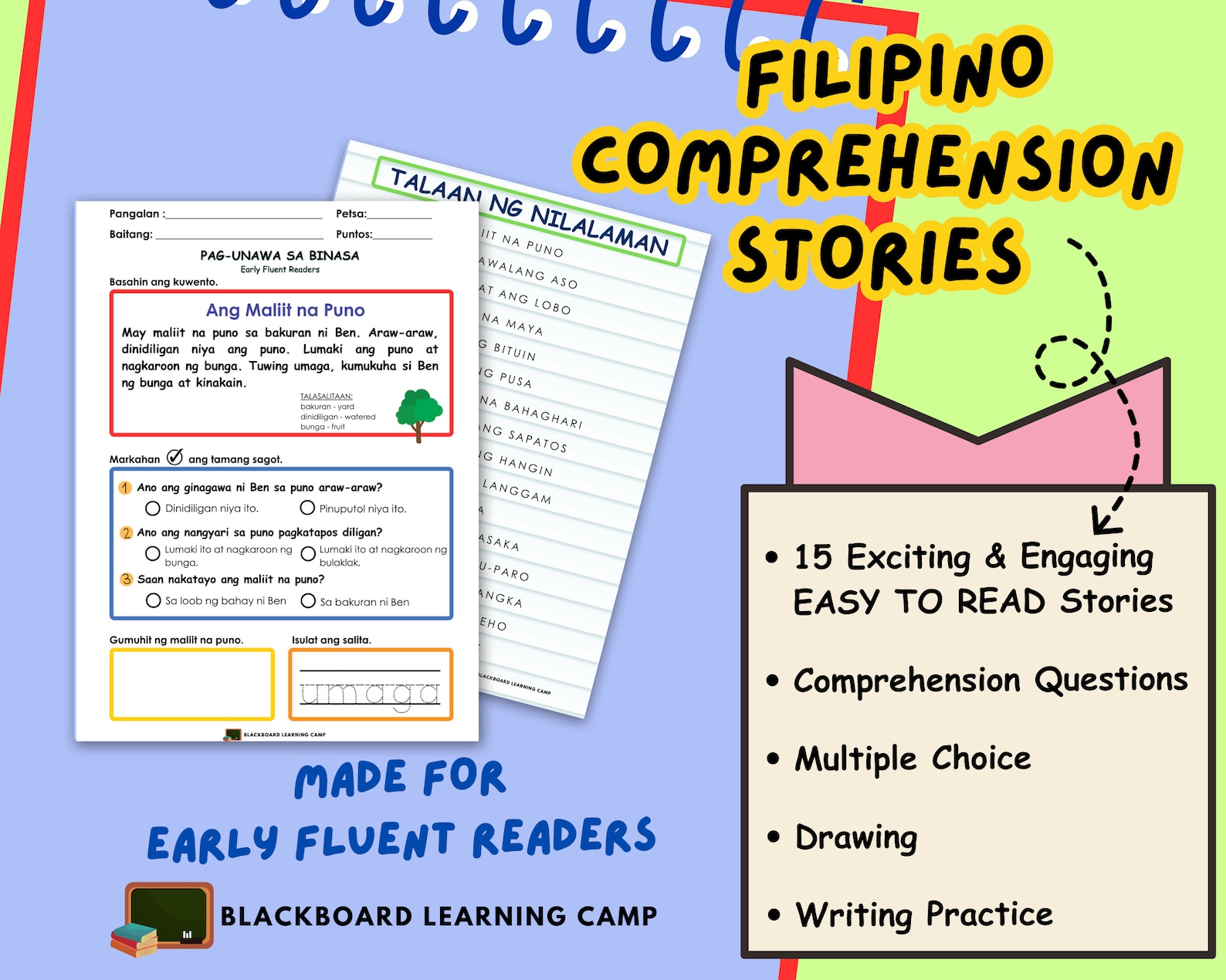 Filipino Reading Comprehension Worksheets - Learn Filipino Stories for ...