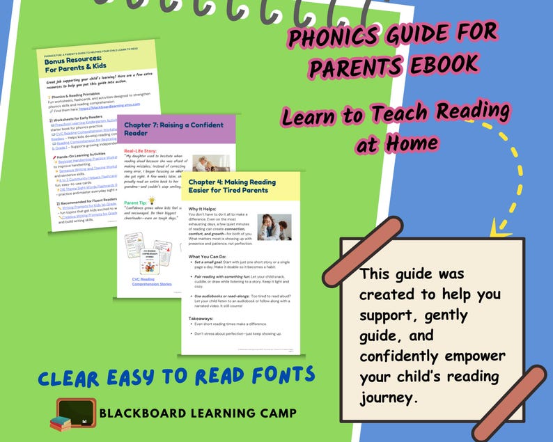 Phonics Guide for Parents | Teach Reading at Home (digital Download) - Etsy