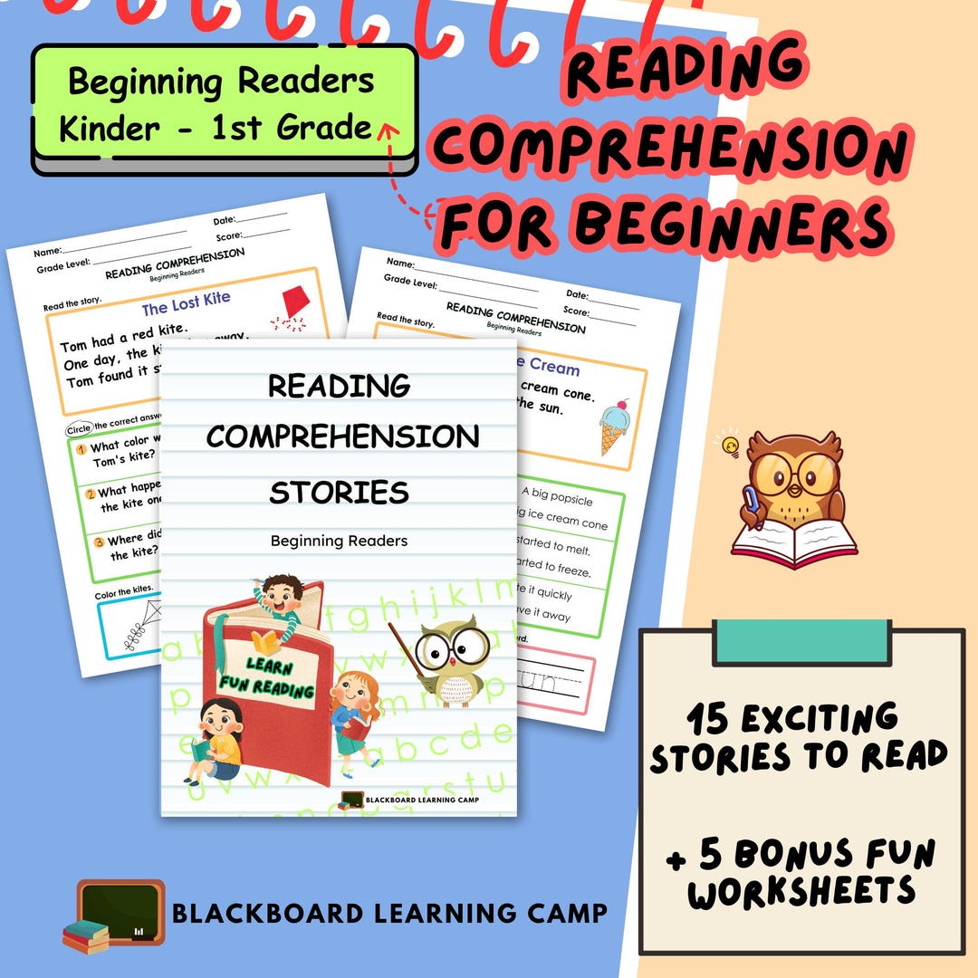 Reading Comprehension for Beginning Readers - Kindergarten & Grade 1 ...