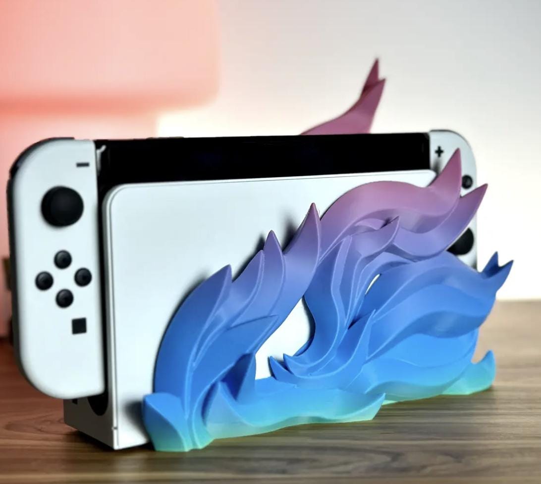 Customizable Flame Console Dock Cover Compatible With Nintendo Switch ...