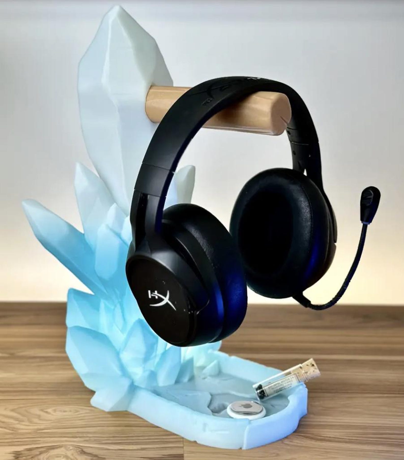 3D Printed Crystal Headphone Stand for Gaming and Desk Organization - Etsy