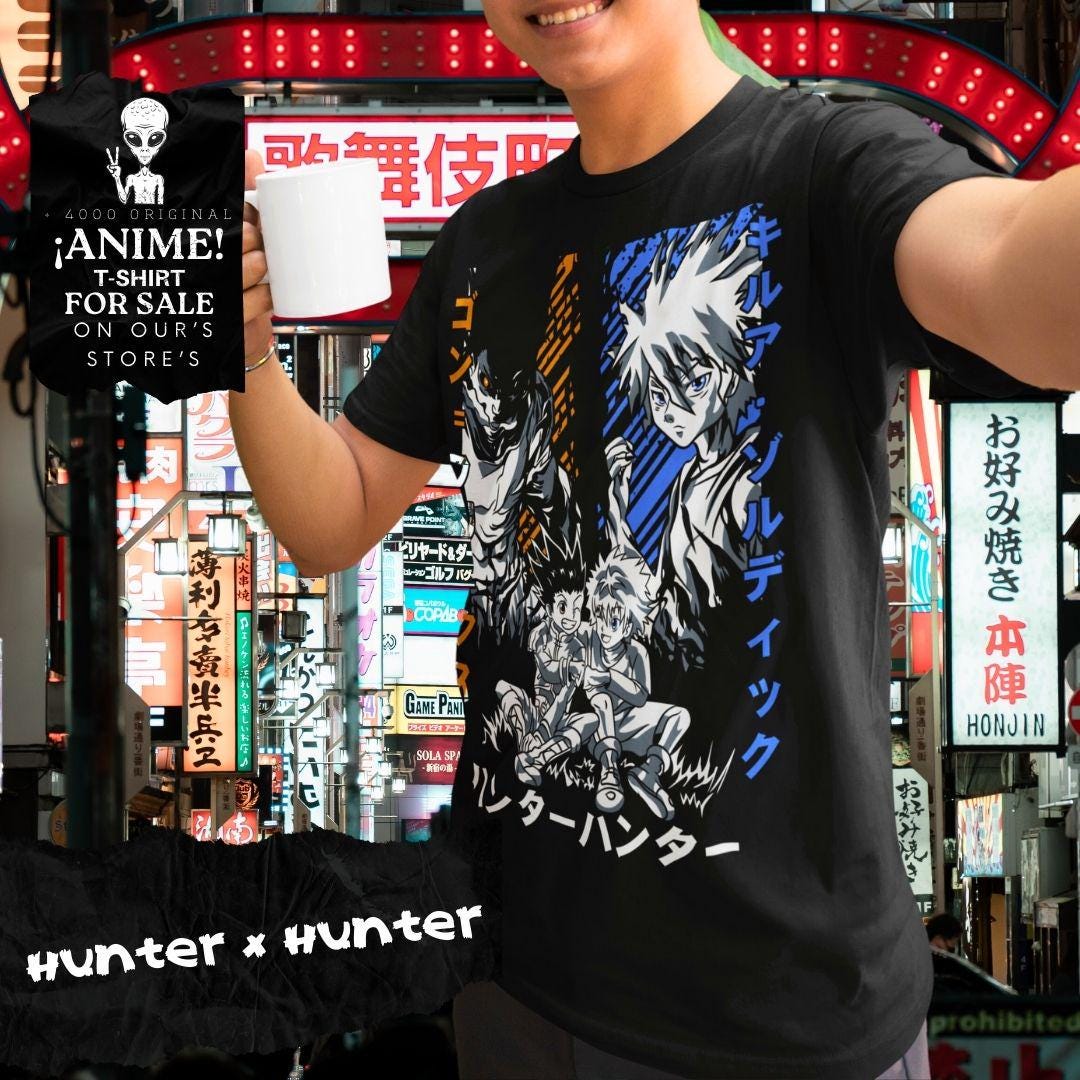 Cool Anime Hunter Shirt, Japanese Hunter Anime Tee, Stylish Manga ...