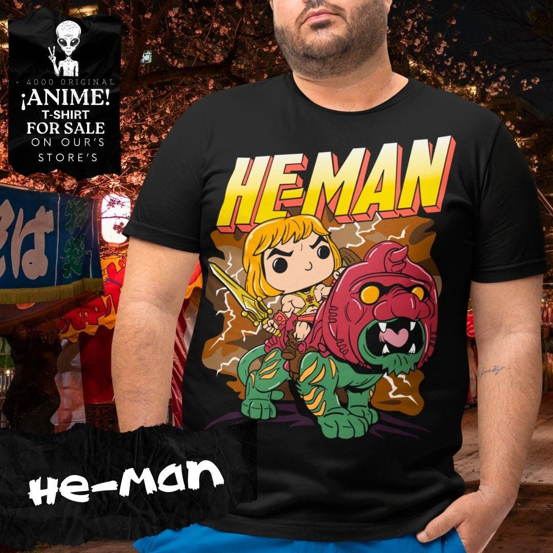 He Man T-shirt, Vintage He Man Graphic Tee, Retro Cartoon Shirt ...