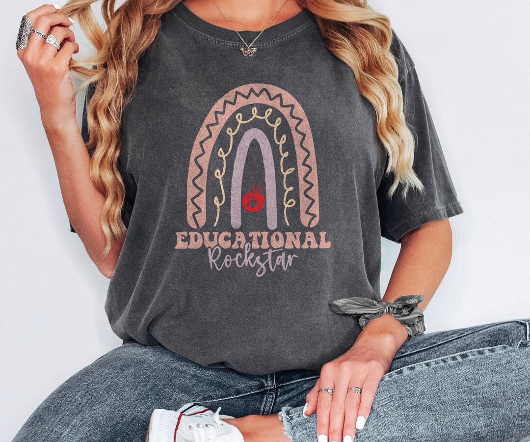 Educational Rockstar Teacher Shirt, Cute Teacher Gift, Classroom Decor ...