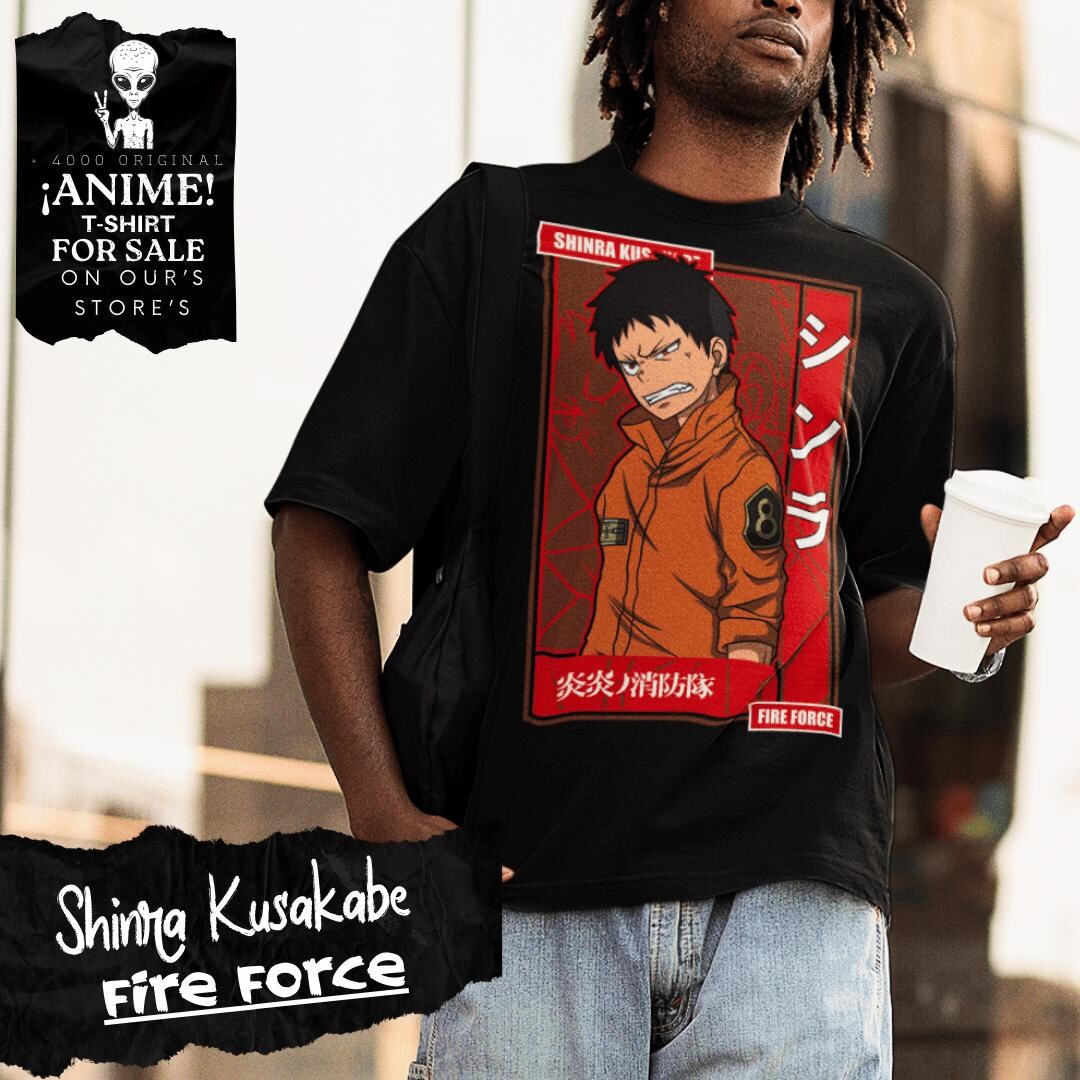 Anime Shinra Kusakabe T-shirt, Anime Graphic Tee, Manga Fans Shirt ...